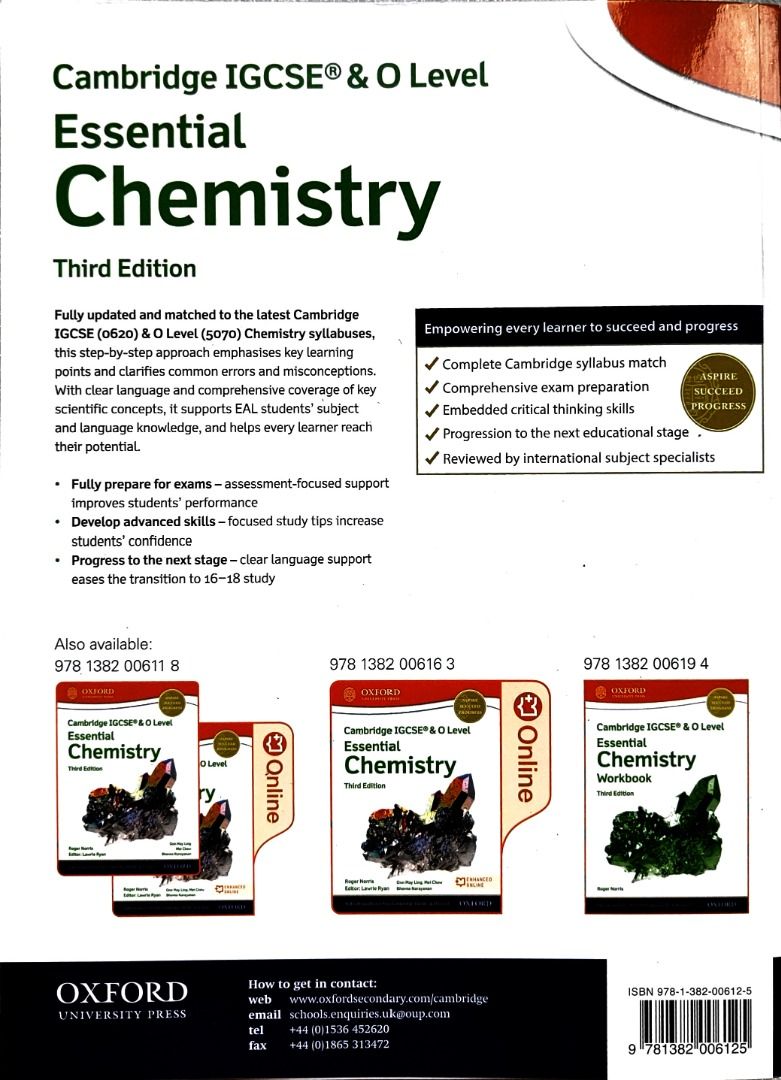 Cambridge IGCSE & O Level Essential Chemistry Third Edition, Hobbies & Toys, Books & Magazines ...
