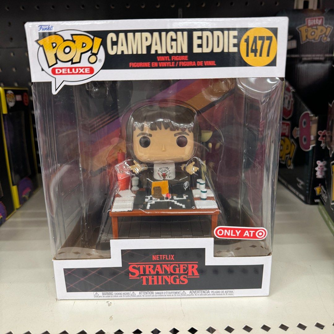 CAMPAIGN EDDIE Netflix Stranger Things Target Exclusive Funko Pop Deluxe, Hobbies & Toys, Toys ...