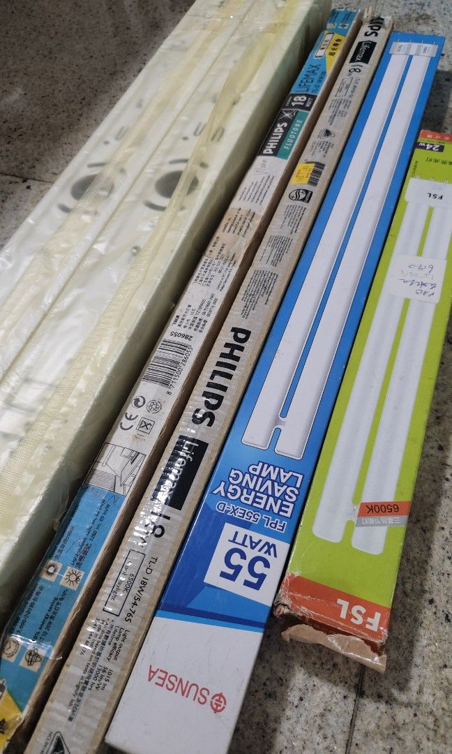 Casing and a few fluorescent lights, Furniture & Home Living, Lighting ...