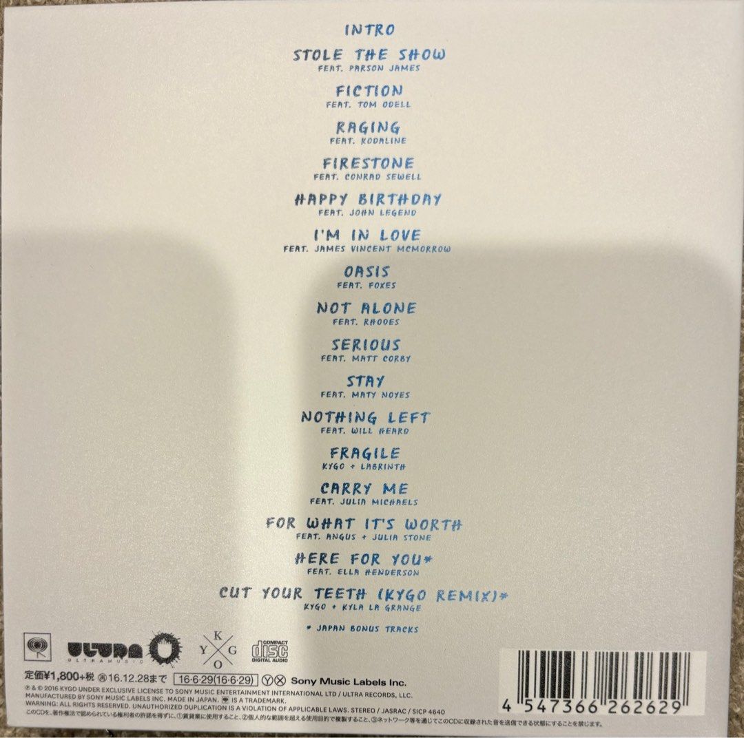 CD: dance, EDM - Kygo Cloud Nine Japan press with OBI and mini poster ...