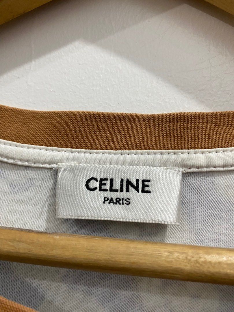 CELINE PARIS AOP EMBROIDERY SHIRT, Luxury, Apparel on Carousell