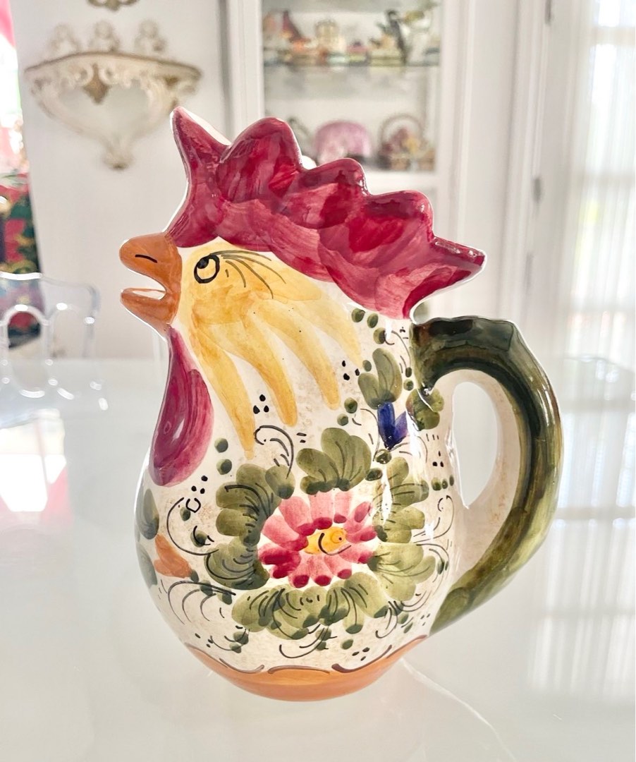 Ceramic rooster pitcher/carafe, Furniture & Home Living, Kitchenware ...