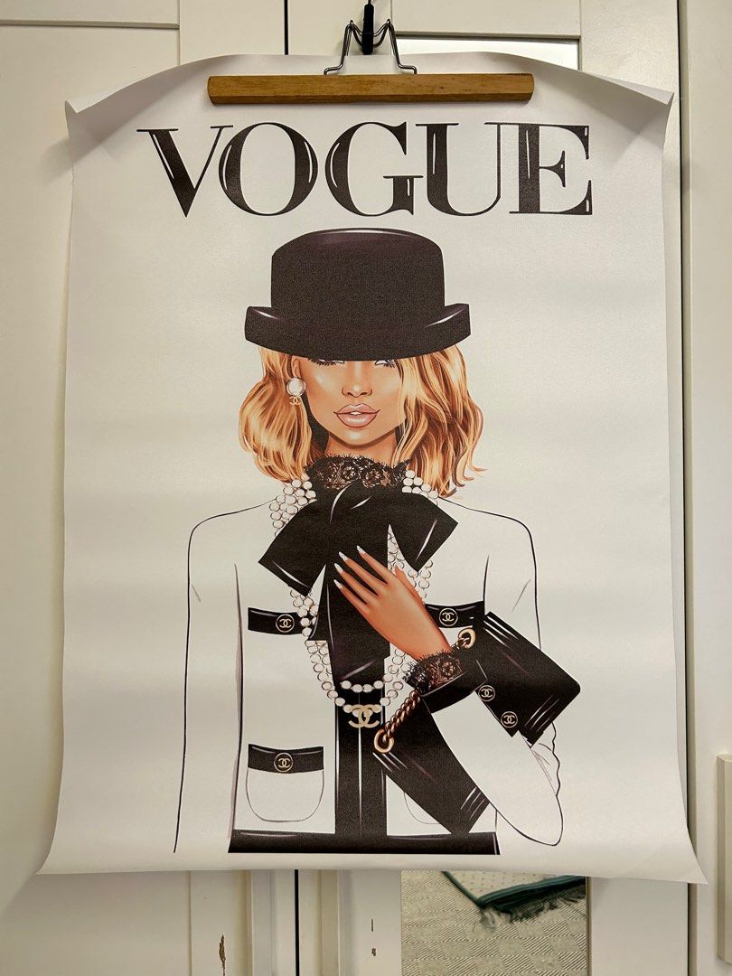 Channel Girl on Vogue Poster, Furniture & Home Living, Home Decor ...