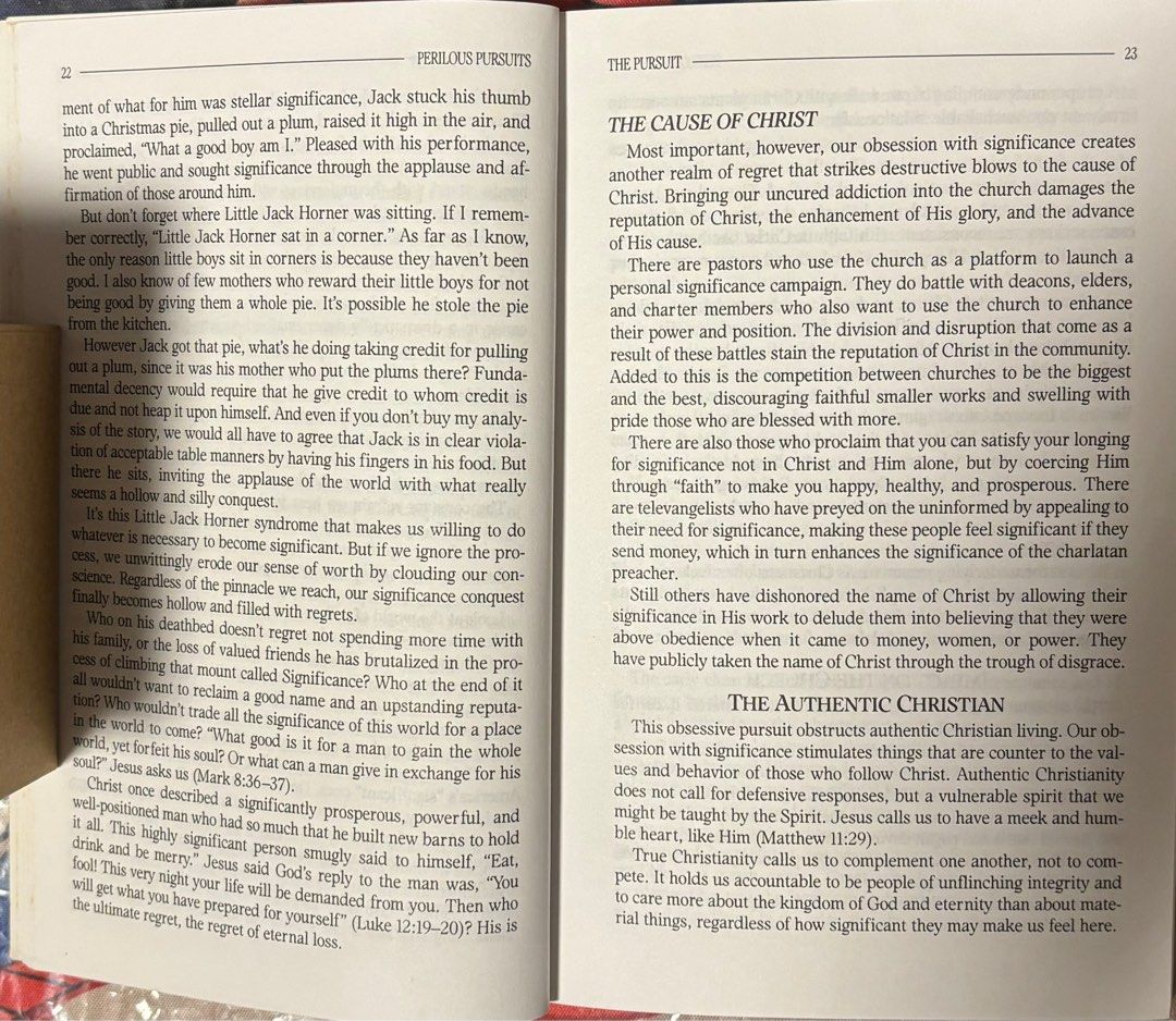 [Christian Book] Perilous Pursuits: Our Obsession With Significance, Hobbies & Toys, Books ...