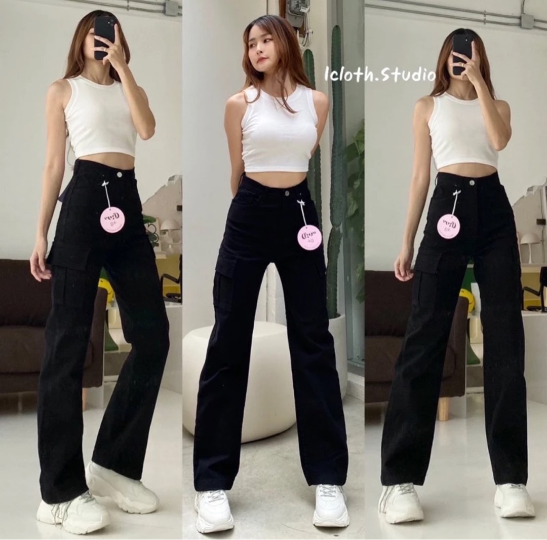 Chuu 5kg Cargo Pants, Women's Fashion, Bottoms, Jeans & Leggings on Carousell