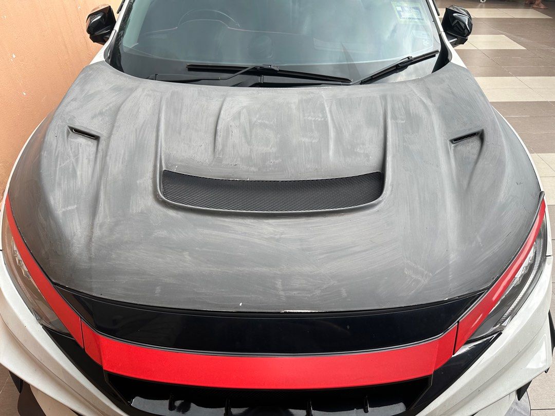 Civic FC Varis Fibre Hood, Auto Accessories on Carousell