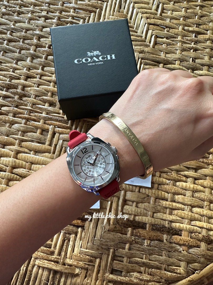 coach boyfriend red watch, Women's Fashion, Watches & Accessories ...