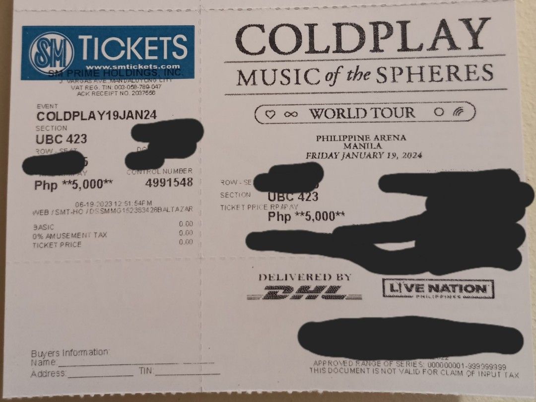 Coldplay Music of the Spheres World Tour Manila, Tickets & Vouchers ...