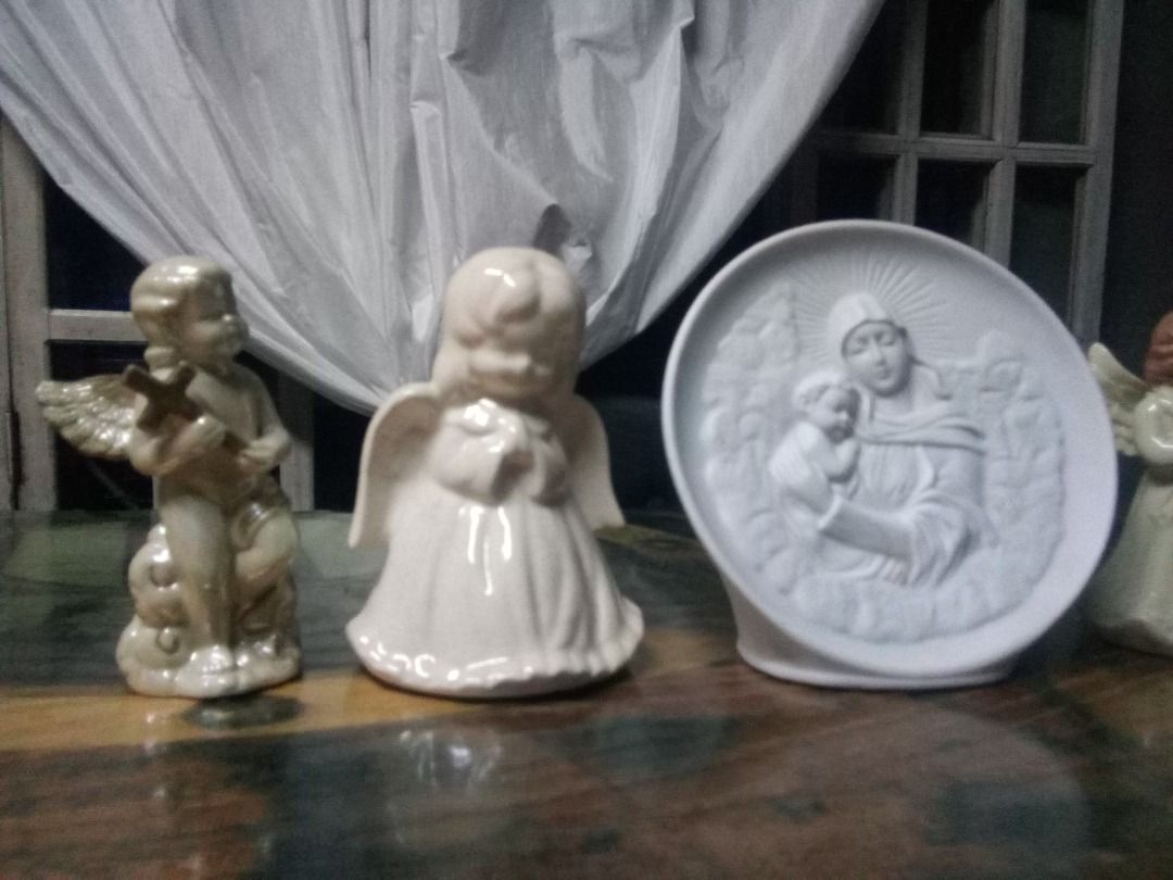 Collectible Ceramic Religious Items (Mother & Child & Angels), Hobbies ...