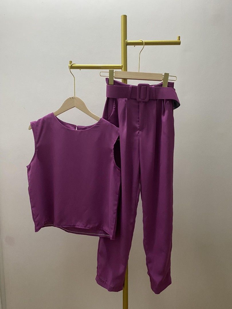 COORDS WITH BELT, Women's Fashion, Dresses & Sets, Sets or Coordinates ...