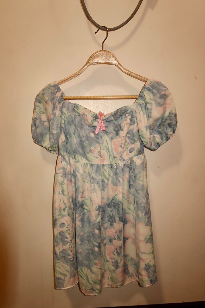 Coquette Blue Floral Dress, Women's Fashion, Dresses & Sets, Dresses on ...