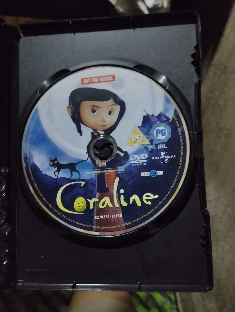 Coraline DVD (Region 2,4 and 5), Hobbies & Toys, Music & Media, CDs ...