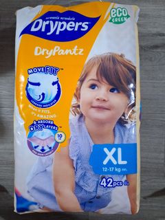 Drypers Drypantz diapers XL, Babies & Kids, Bathing & Changing, Diapers ...