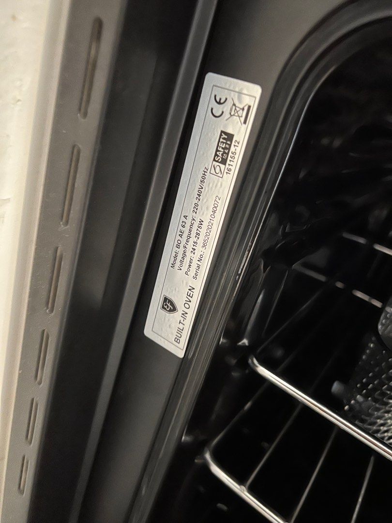 EF Built-in Oven - BO AE 63A, TV & Home Appliances, Kitchen Appliances ...
