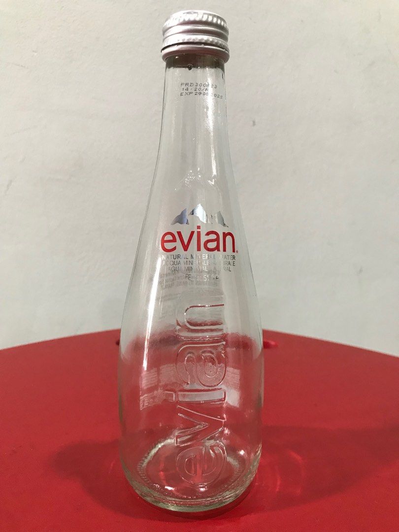 Evian glass bottle, Furniture & Home Living, Kitchenware & Tableware ...