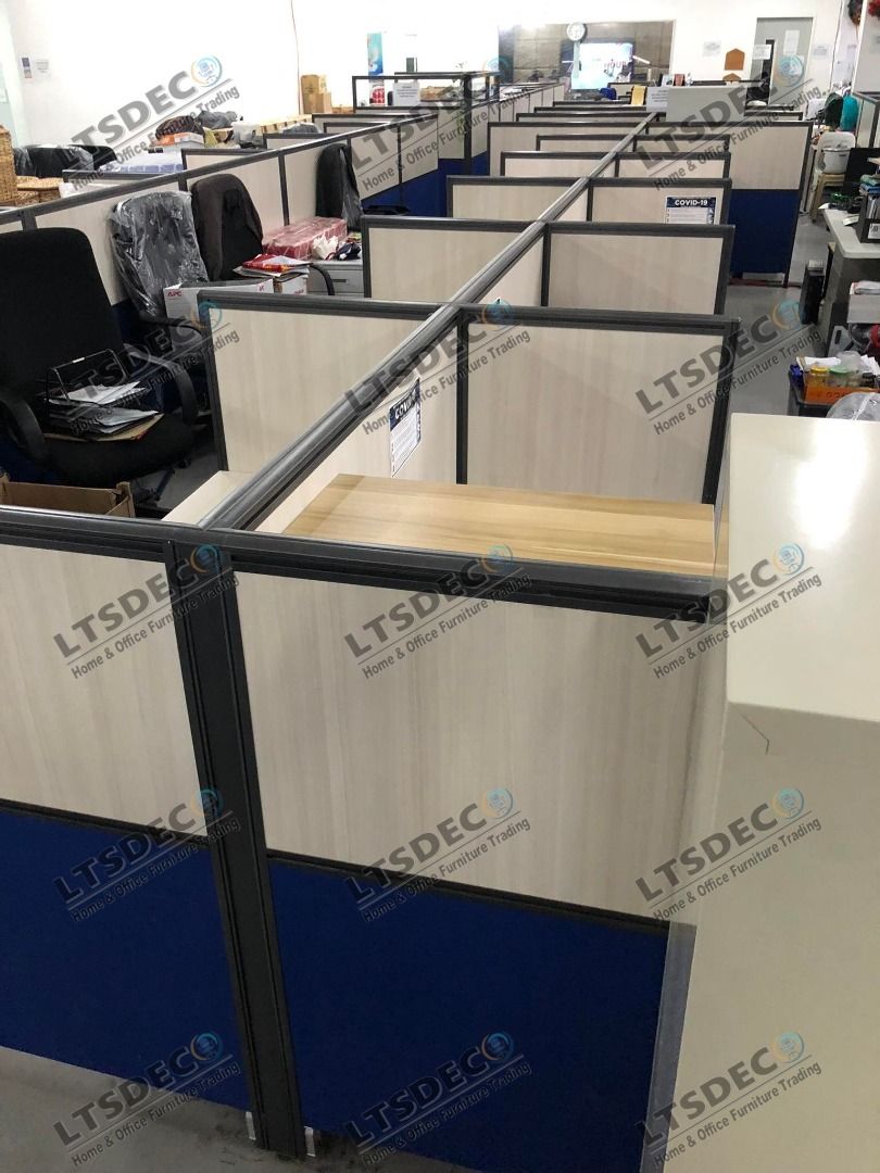 FISH BONE WORKSTATION OFFICE PARTITIONS, Furniture & Home Living ...