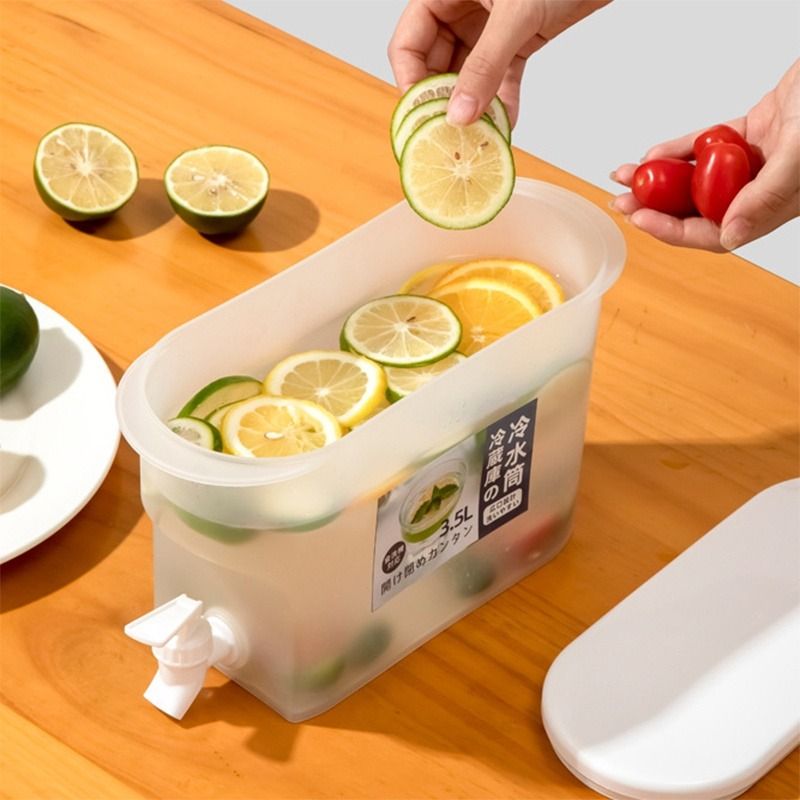 Fridge Water Dispenser 3.5L Large Capacity Lemon Fruit Beverage Juice ...