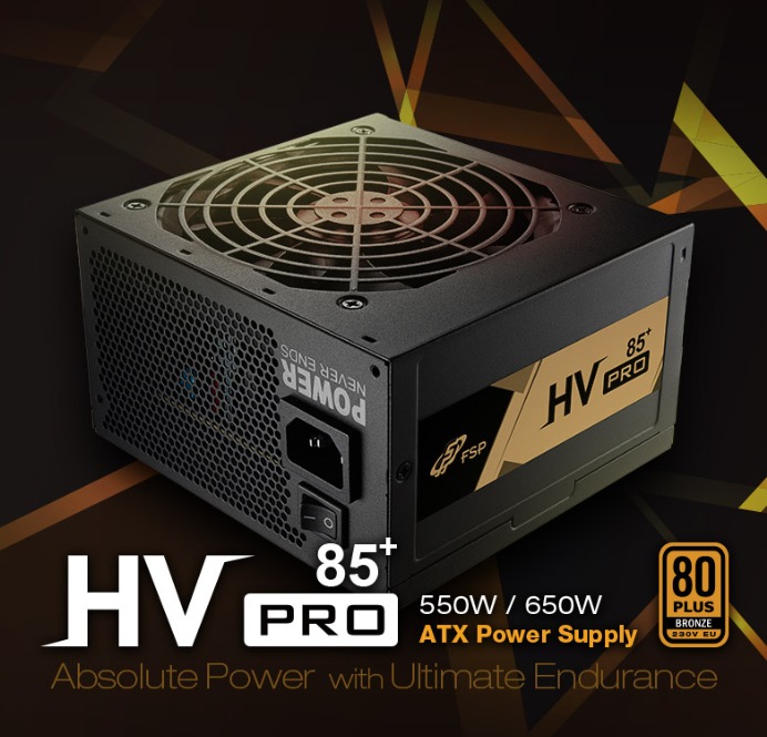 FSP HV PRO 85+ 550W 80 Plus Bronze PSU, Computers & Tech, Parts ...