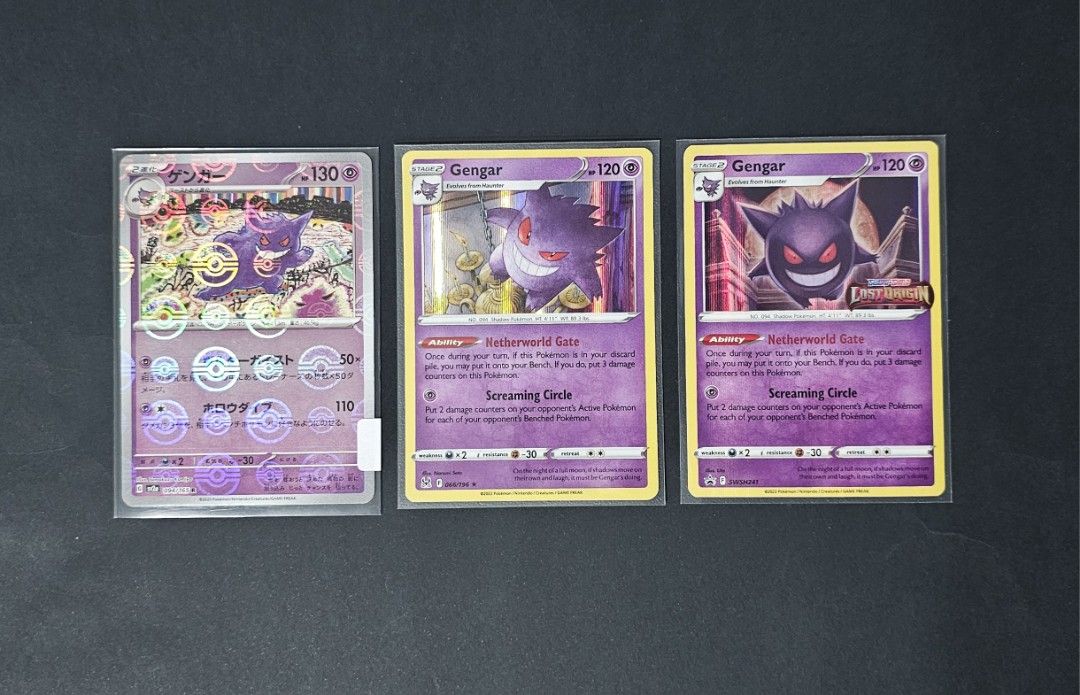 Gastly + Haunter + Gengar Jap and Eng Cards / Pokemon TCG, Hobbies & Toys, Toys & Games on Carousell
