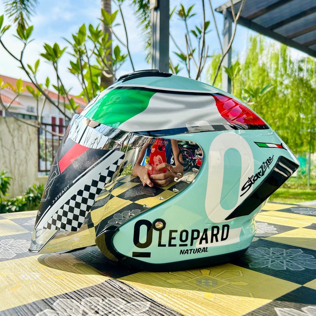 Helmet Js Armor Leopard Cutting Sport, Motorbikes on Carousell