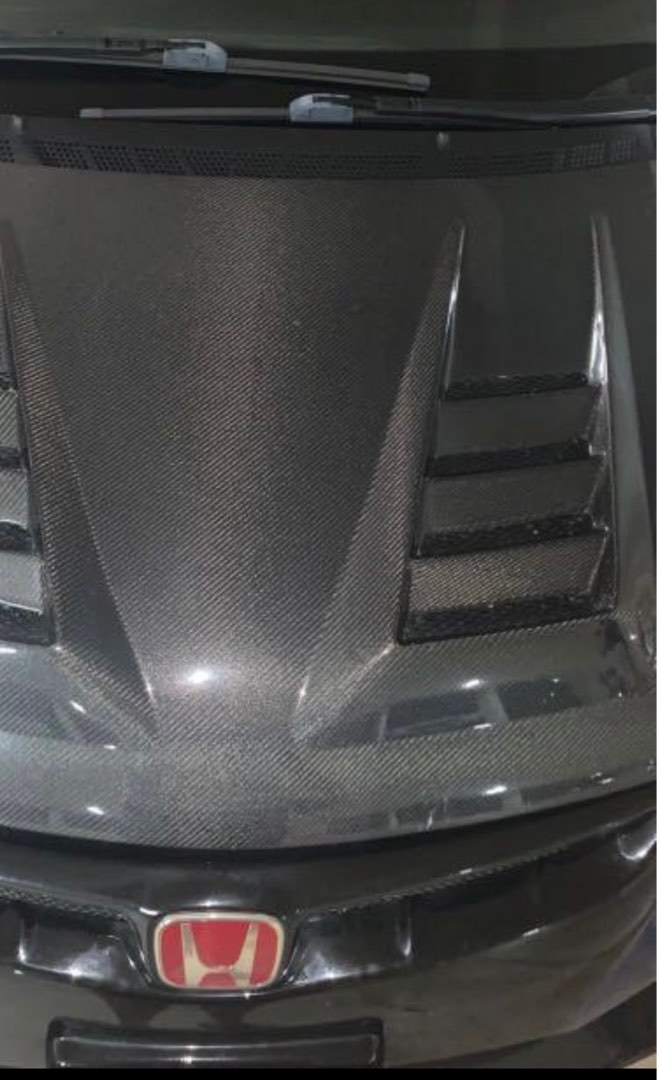 Honda civic fd j’s racing CF hood, Car Accessories, Accessories on ...