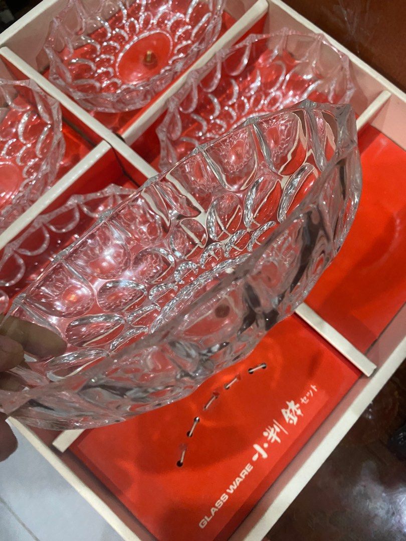 HOYA Crystal Bowl Set, Furniture & Home Living, Kitchenware & Tableware ...