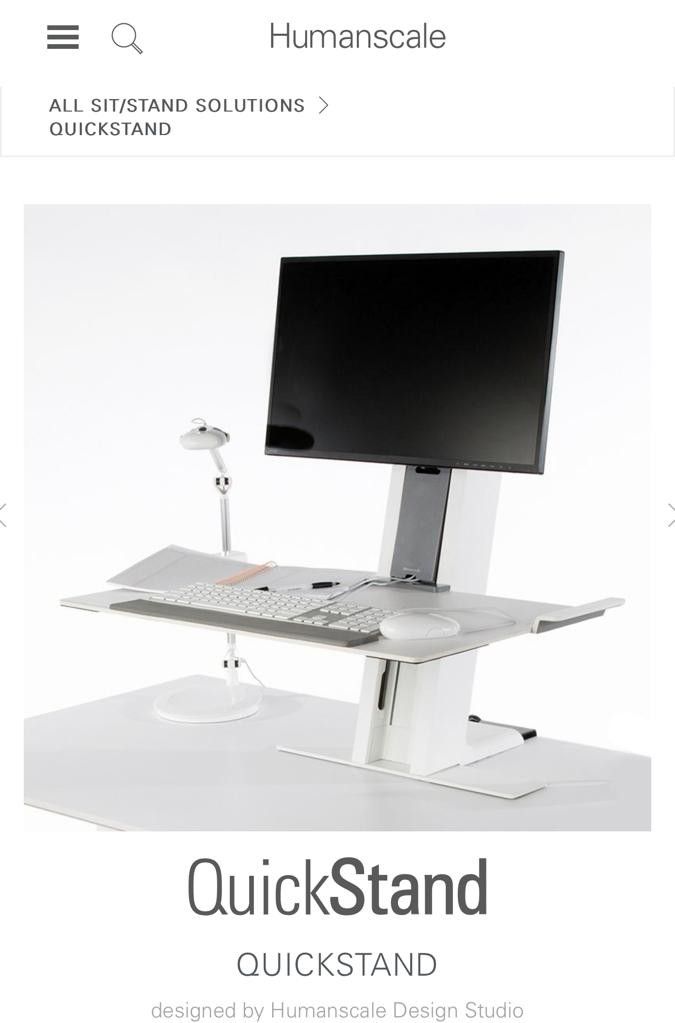 Humanscale ergonomic quickstand monitor arm, Computers & Tech, Parts & Accessories, Monitor ...