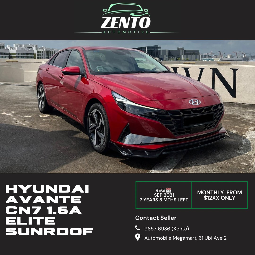 Hyundai Avante 1.6 S (A), Cars, Used Cars on Carousell