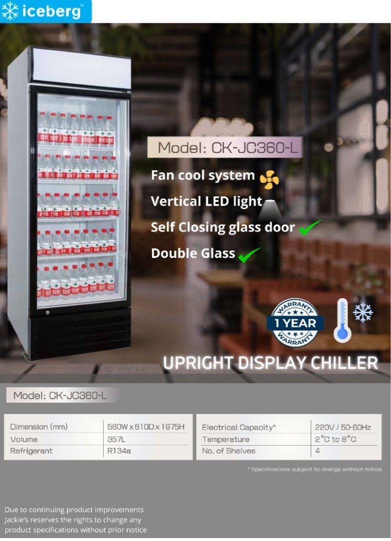 Brand new IceBerg upright display chiller/refrigerator, TV & Home ...