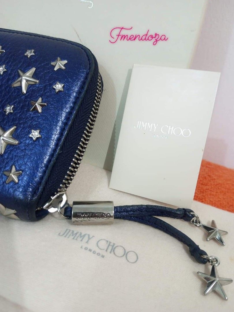 Jimmy Choo star studded zip around long wallet, Luxury, Bags & Wallets ...