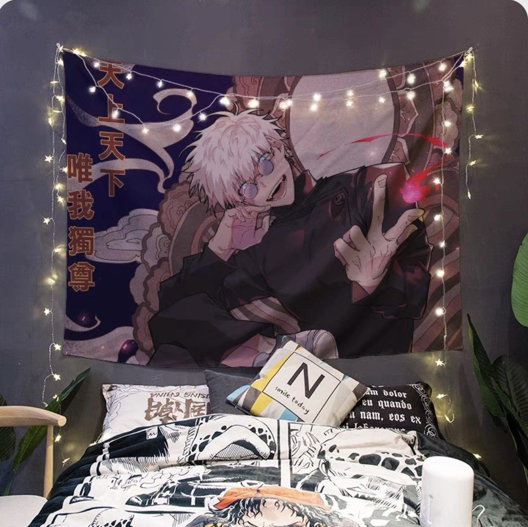 Jujutsu Kaisen Gojo Satoru Cloth Wall Display, Hobbies & Toys ...