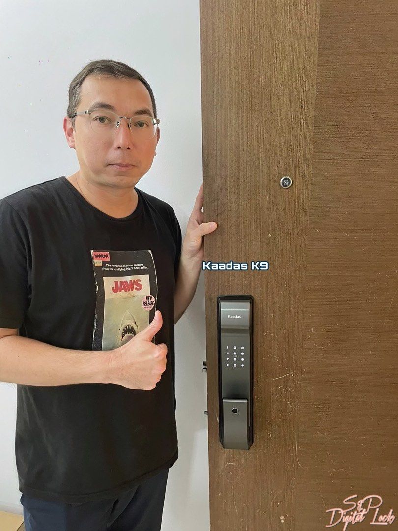 Kaadas Digital lock Kaadas K9 mortise lock on wooden door, Furniture ...