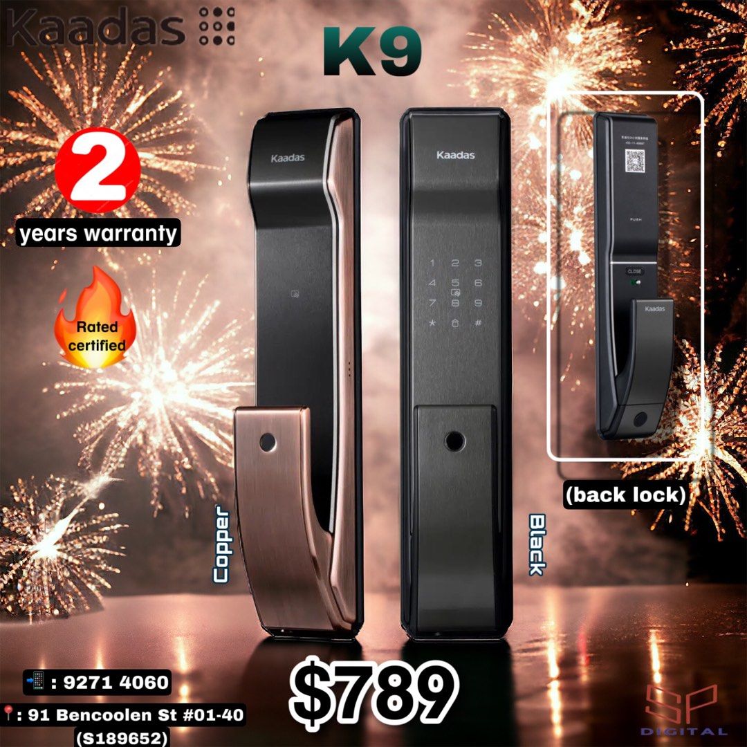 Kaadas Digital lock Kaadas K9 mortise lock on wooden door, Furniture & Home Living, Security ...