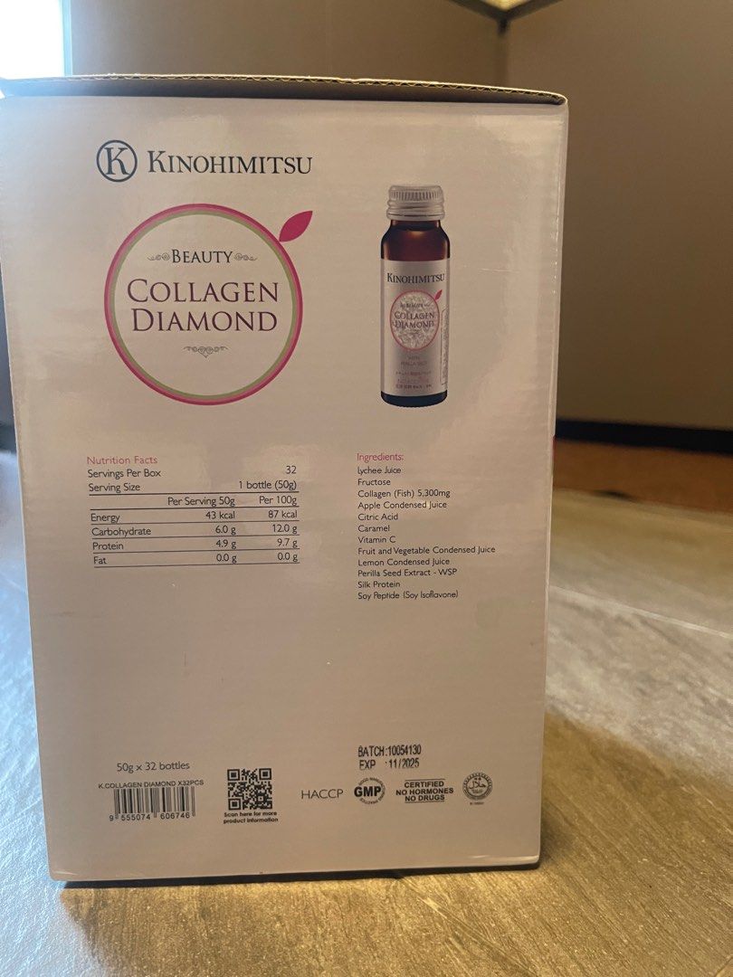 Kinohimitsu Collagen Diamond (BNIB x32 bottles), Health & Nutrition ...