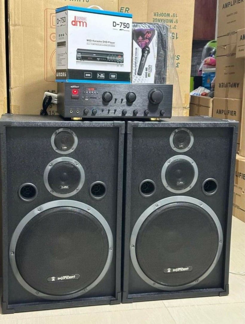 KONZERT + MEGAPRO DOREMI D-750 HOME KARAOKE SET D15" 3WAY GENERIC, Audio, Soundbars, Speakers ...