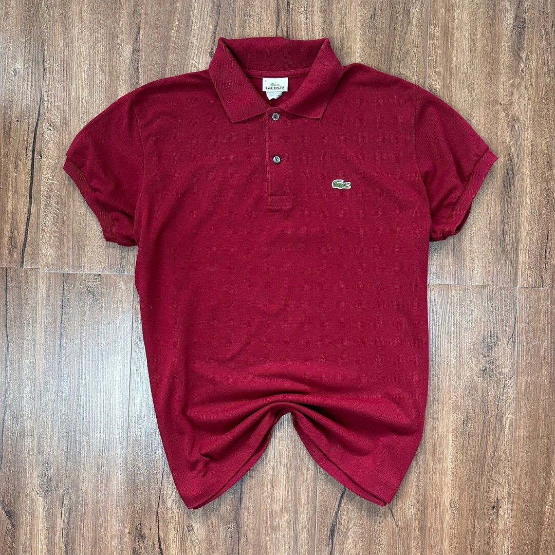 Lacoste Burgundy Red Polo shirt, Men's Fashion, Tops & Sets, Tshirts ...