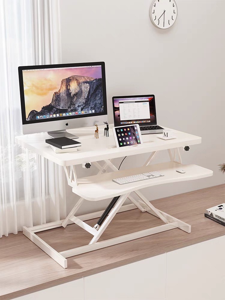 Laptop Lifting Table Adjustable Monitor Stand Desktop Riser Wooden Rack ...