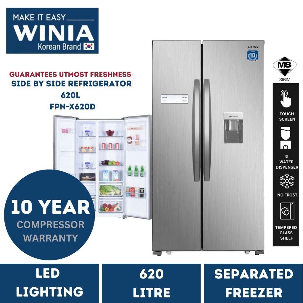 Large Side By Side Refrigerator 620L, TV & Home Appliances, Kitchen ...