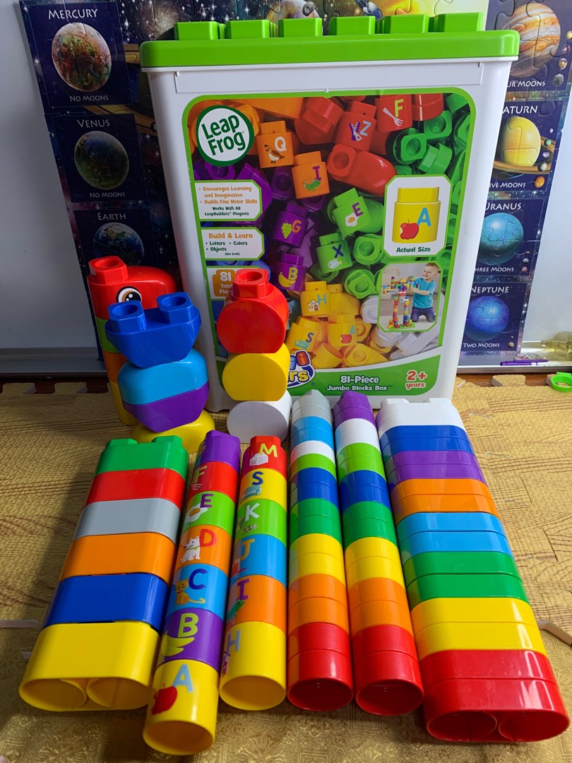 LeapFrog Leap Builders Jumbo Blocks Box, Hobbies & Toys, Toys & Games ...