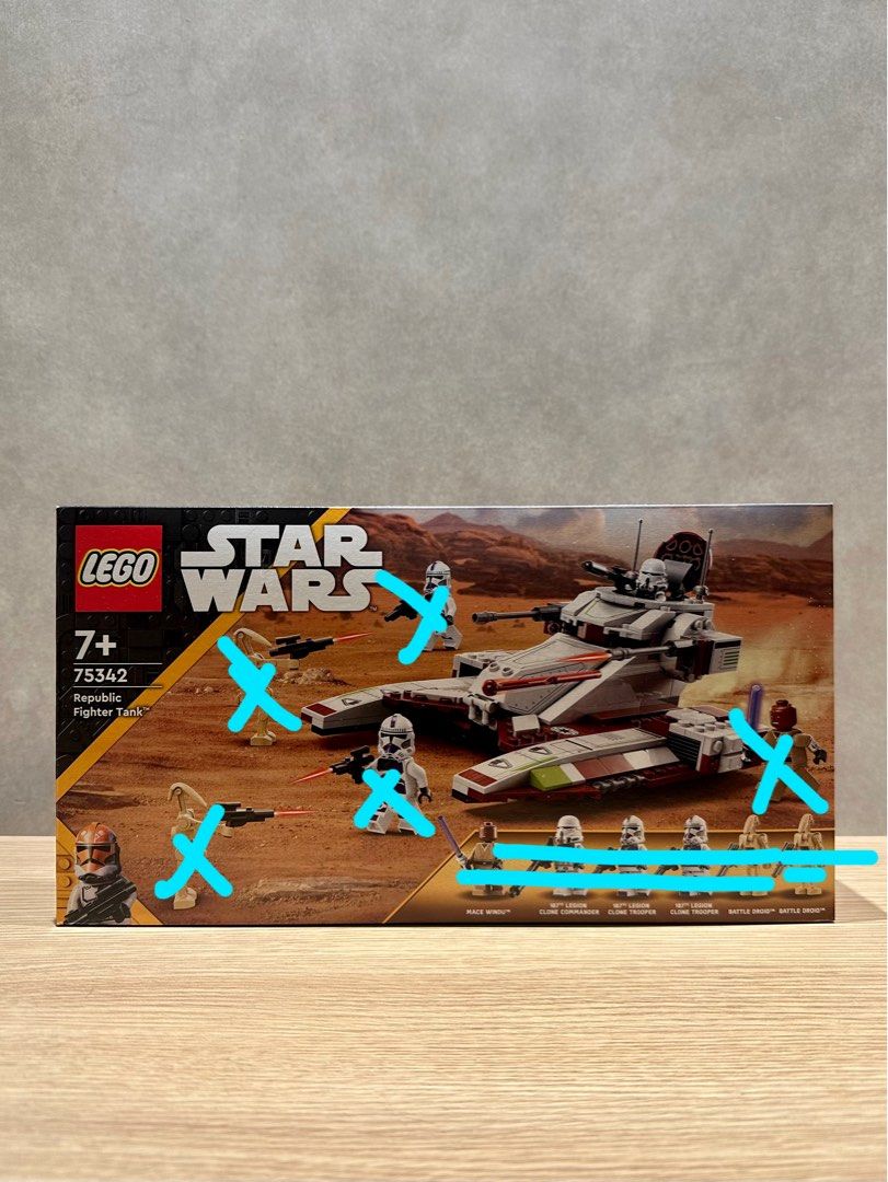 Lego 75342 Star Wars Republic Fighter Tank (without mini-figures) 星球大戰 共和國戰鬥坦克 (淨機不含人仔), 興趣及遊戲 ...