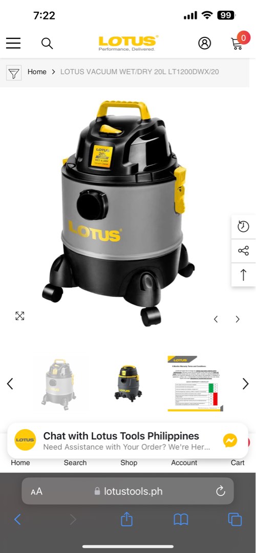 LOTUS 20L WET/DRY VACUUM CLEANER, TV & Home Appliances, Vacuum Cleaner ...