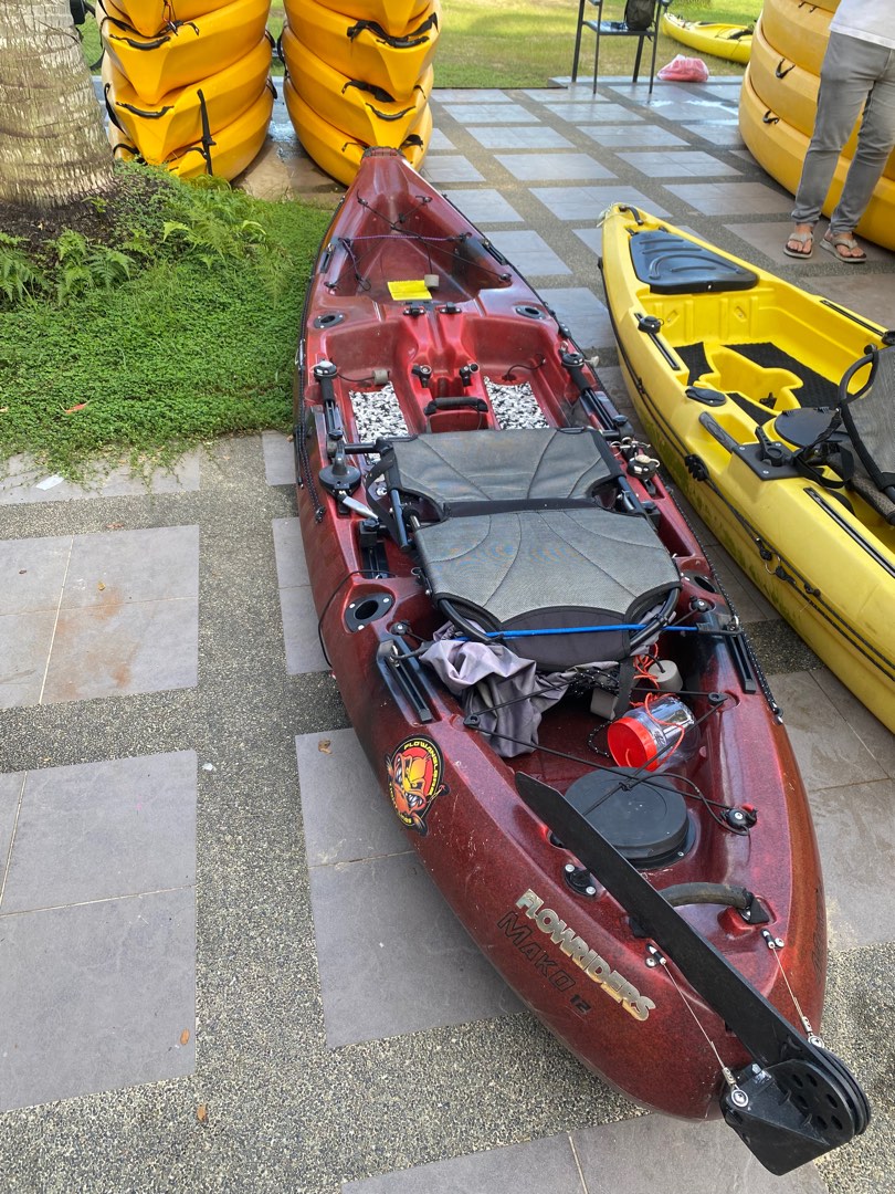 mako 12 kayak Red (no drive), Sports Equipment, Fishing on Carousell