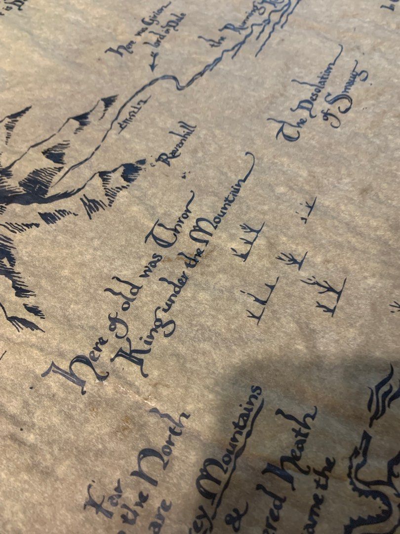 Maps of Middle Earth Tolkien Hobbiton Lord of the Rings, The Hobbit ...