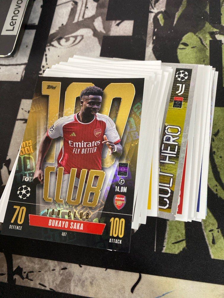 Match Attax 23/24 bukayo saka 100 club + 49 cards, Hobbies & Toys ...