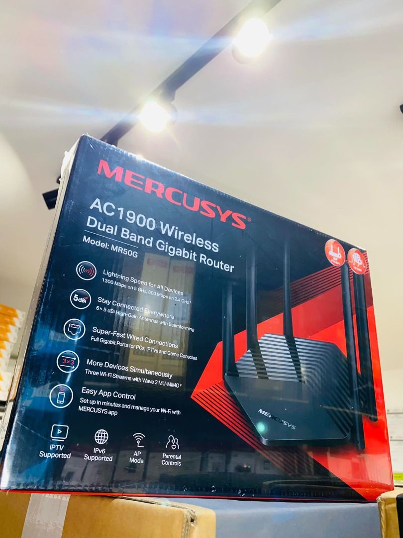 Mercusys MR50G AC1900 Wireless WiFi Dual Band Gigabit Router, Computers ...