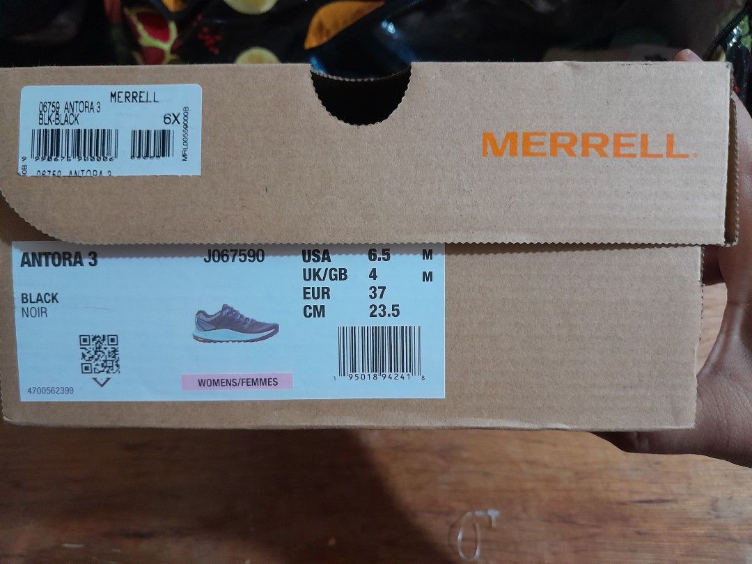 Merrell Antora 3 Trail Running/OCR shoes (nego), Women's Fashion ...