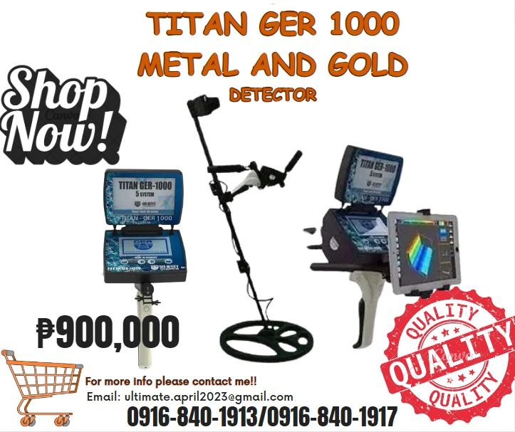metal and gold detector titan ger 1000 complete package device ...