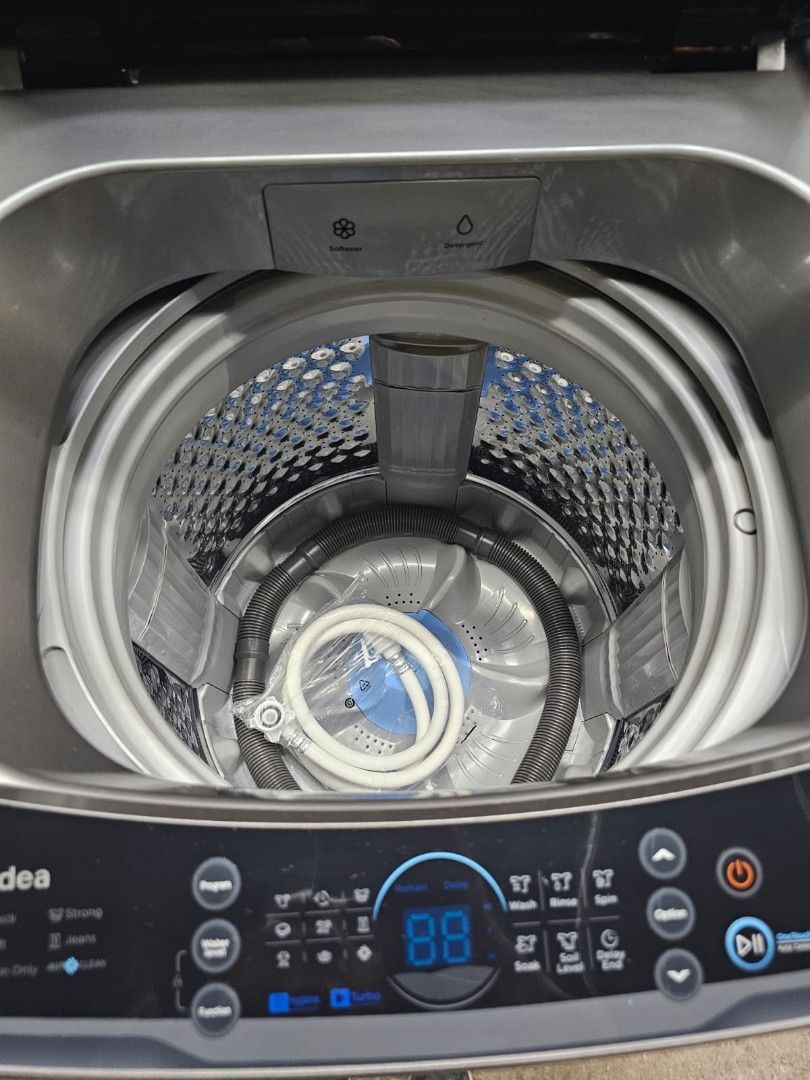 Midea 10.5kg top load Model : MA200W105D, TV & Home Appliances, Washing ...