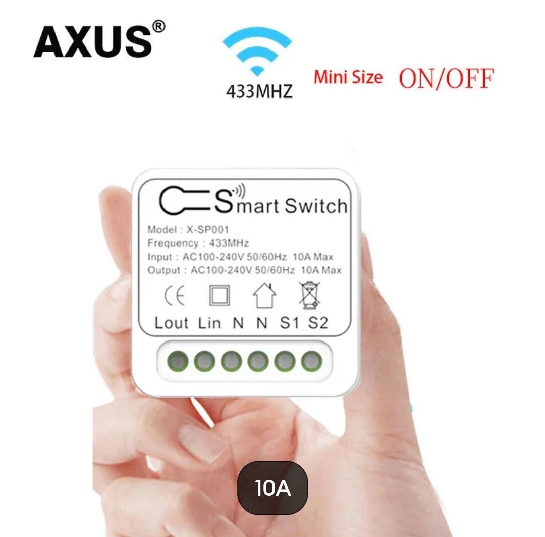 Mini RF 433mhz Smart DIY Wireless Switch 220v Module Receiver Electric ...