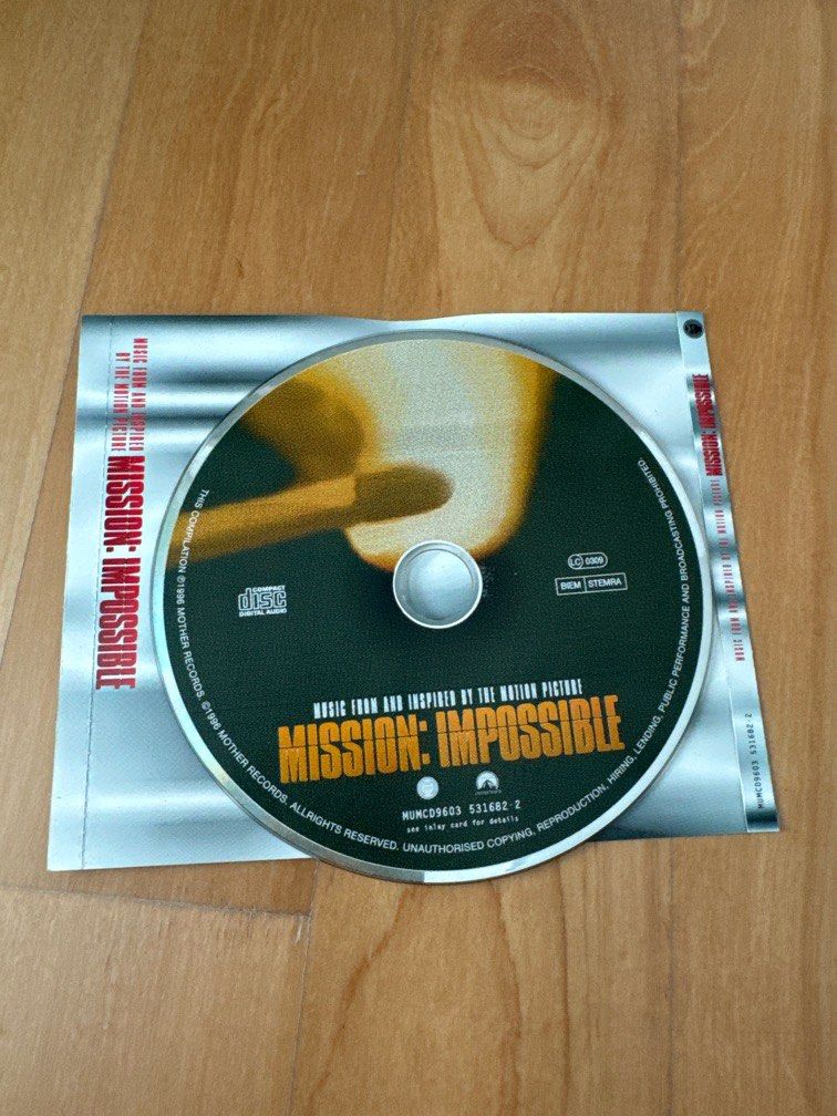 Mission Impossible Soundtrack CD, Hobbies & Toys, Music & Media, CDs ...